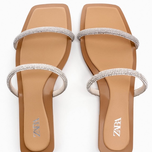 Zara | Shoes | Zara Strappy Flats Sandals | Poshmark